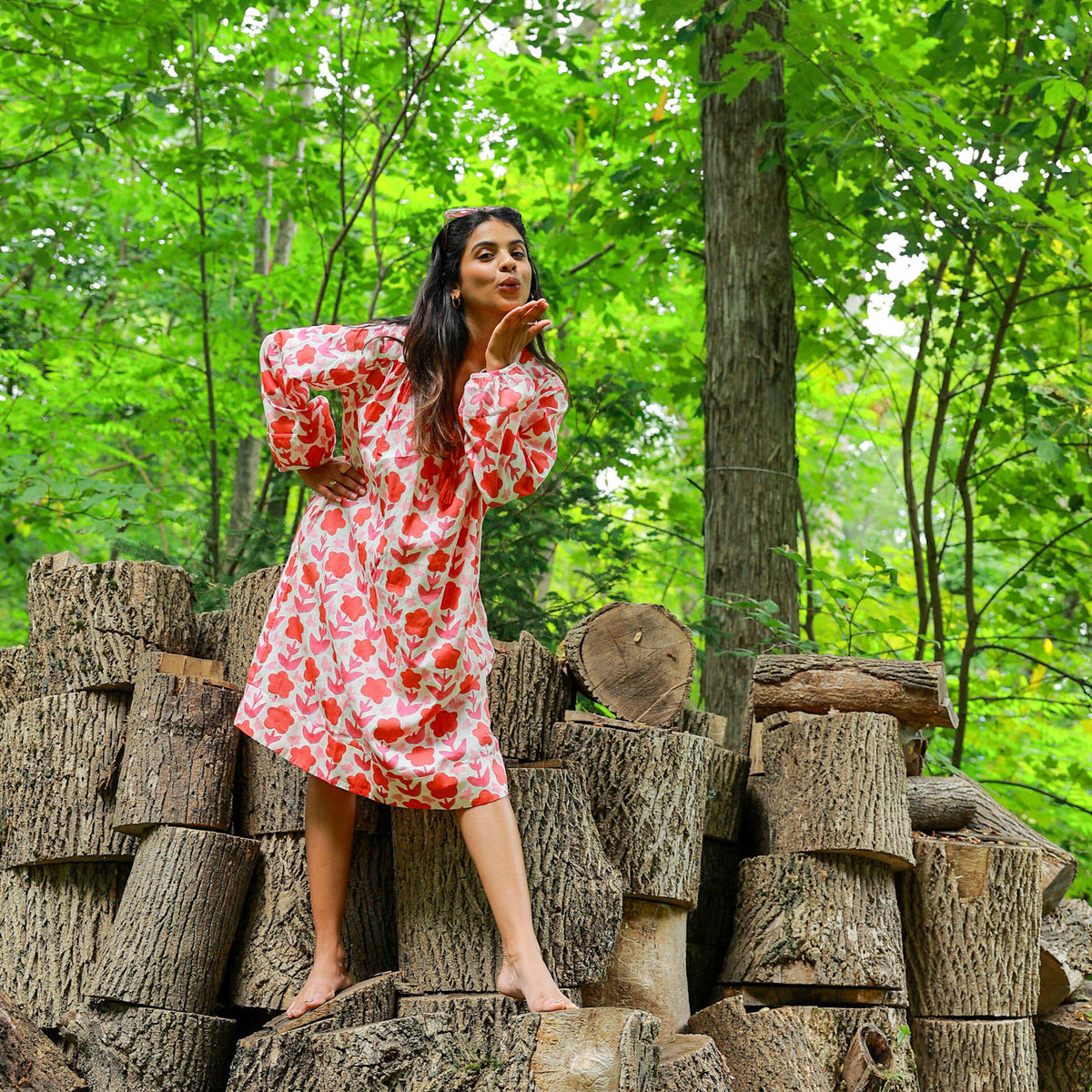 Joni Dress in Pink Zinnia – KateAustinDesigns