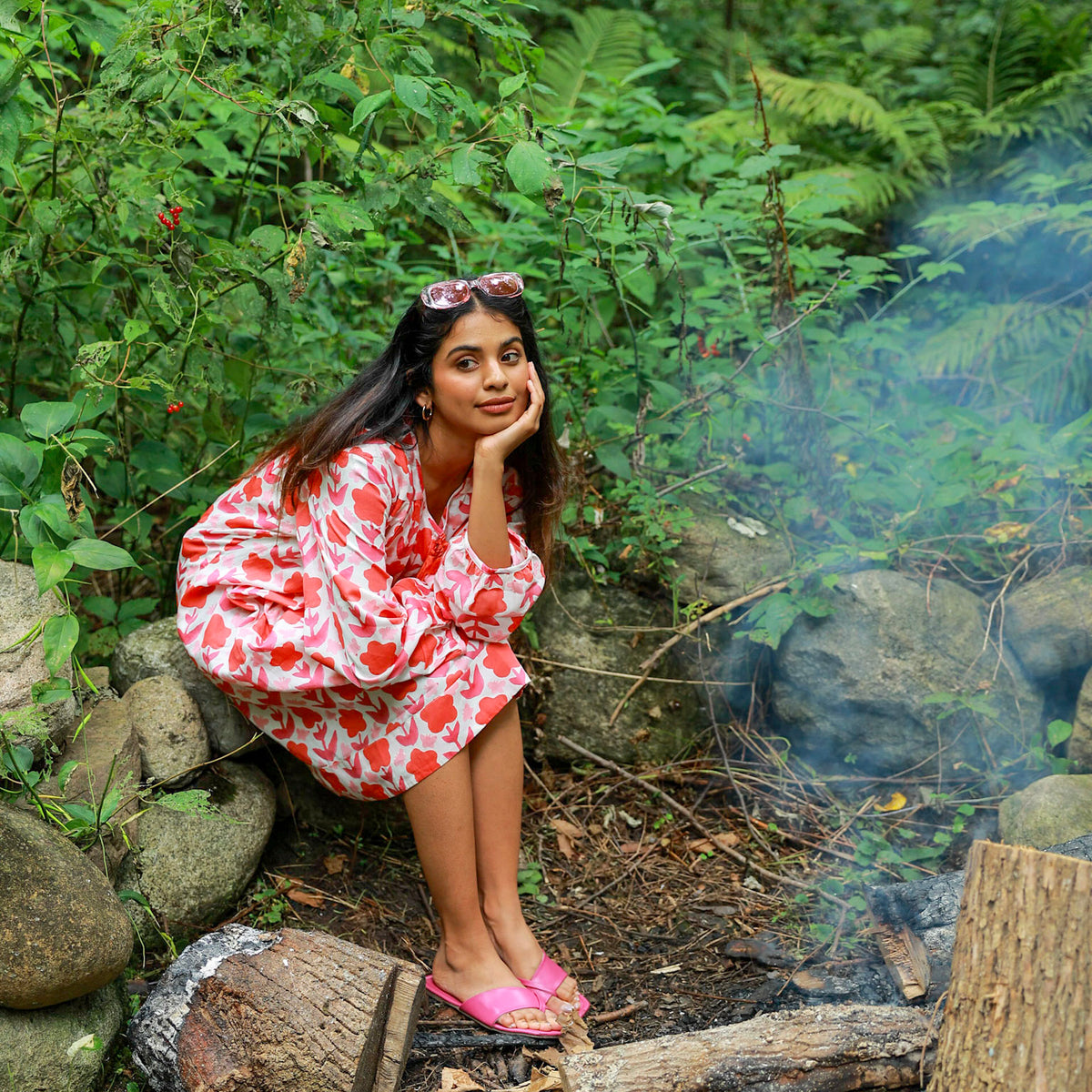 Joni Dress in Pink Zinnia – KateAustinDesigns